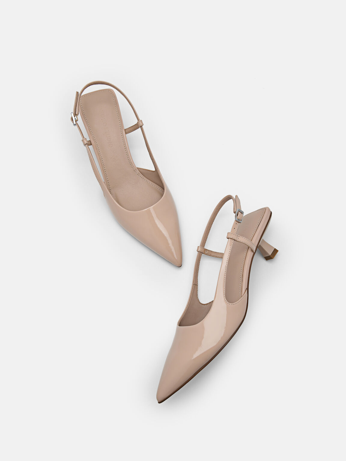 Nude PEDRO Studio Loral Leather Pumps
