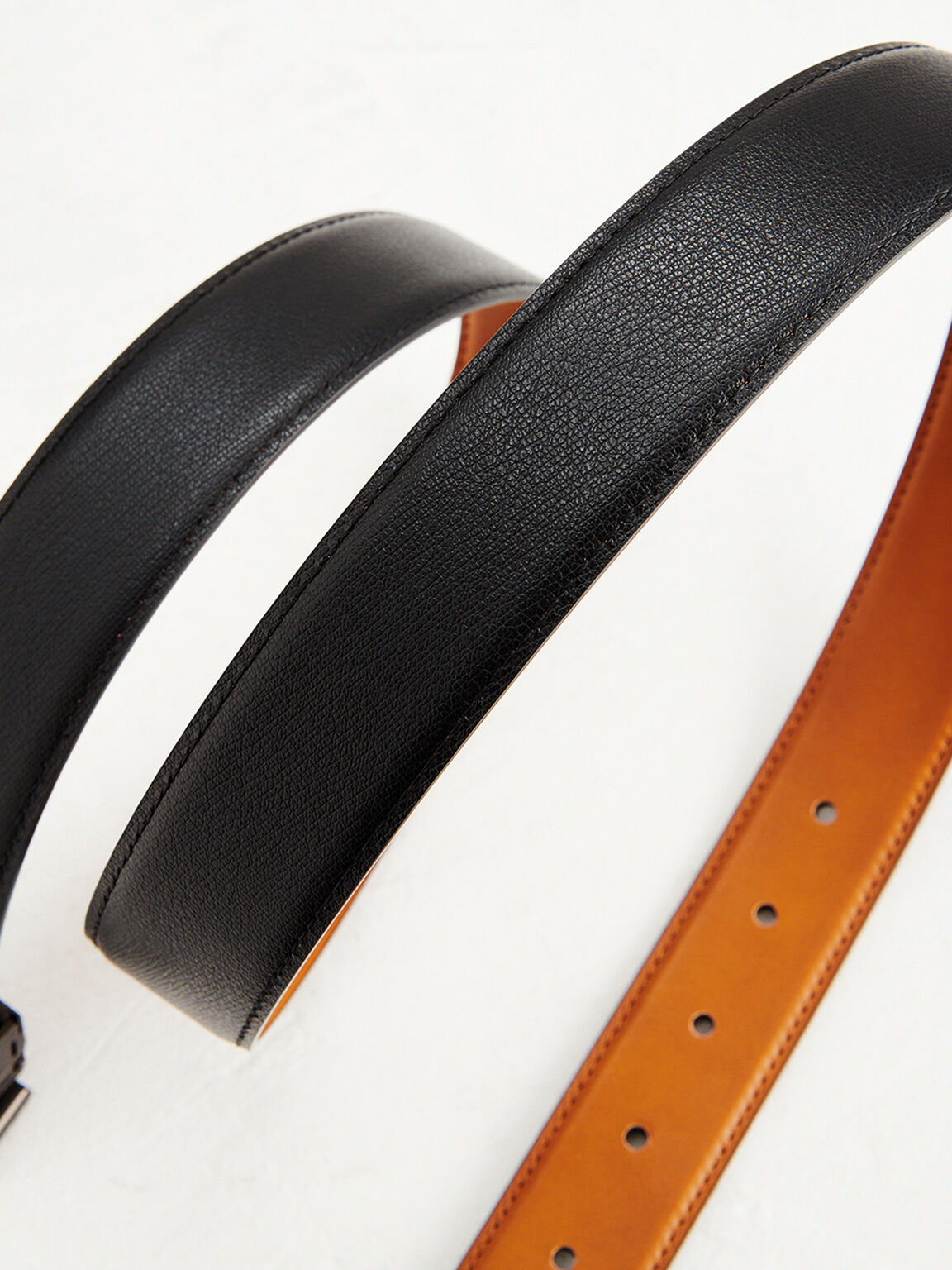 Leather Reversible Pin Belt - PEDRO AU