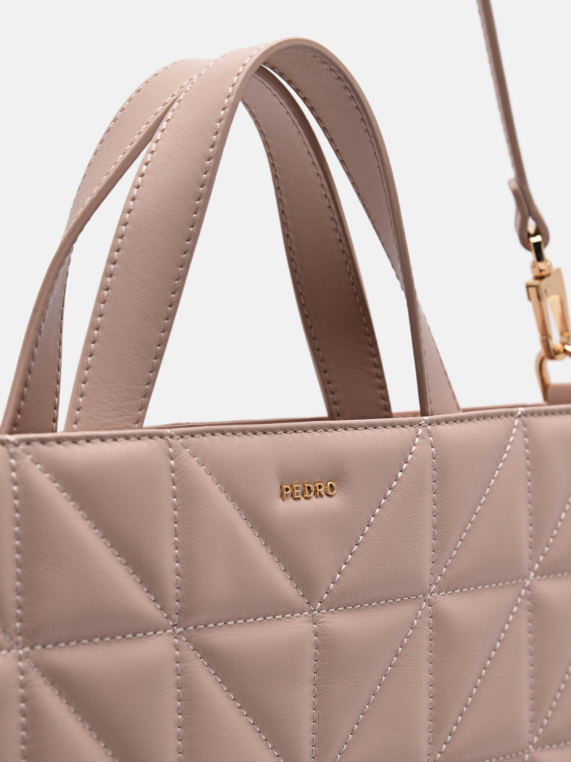 Nude PEDRO Studio Kayla Leather Tote Bag in Pixel