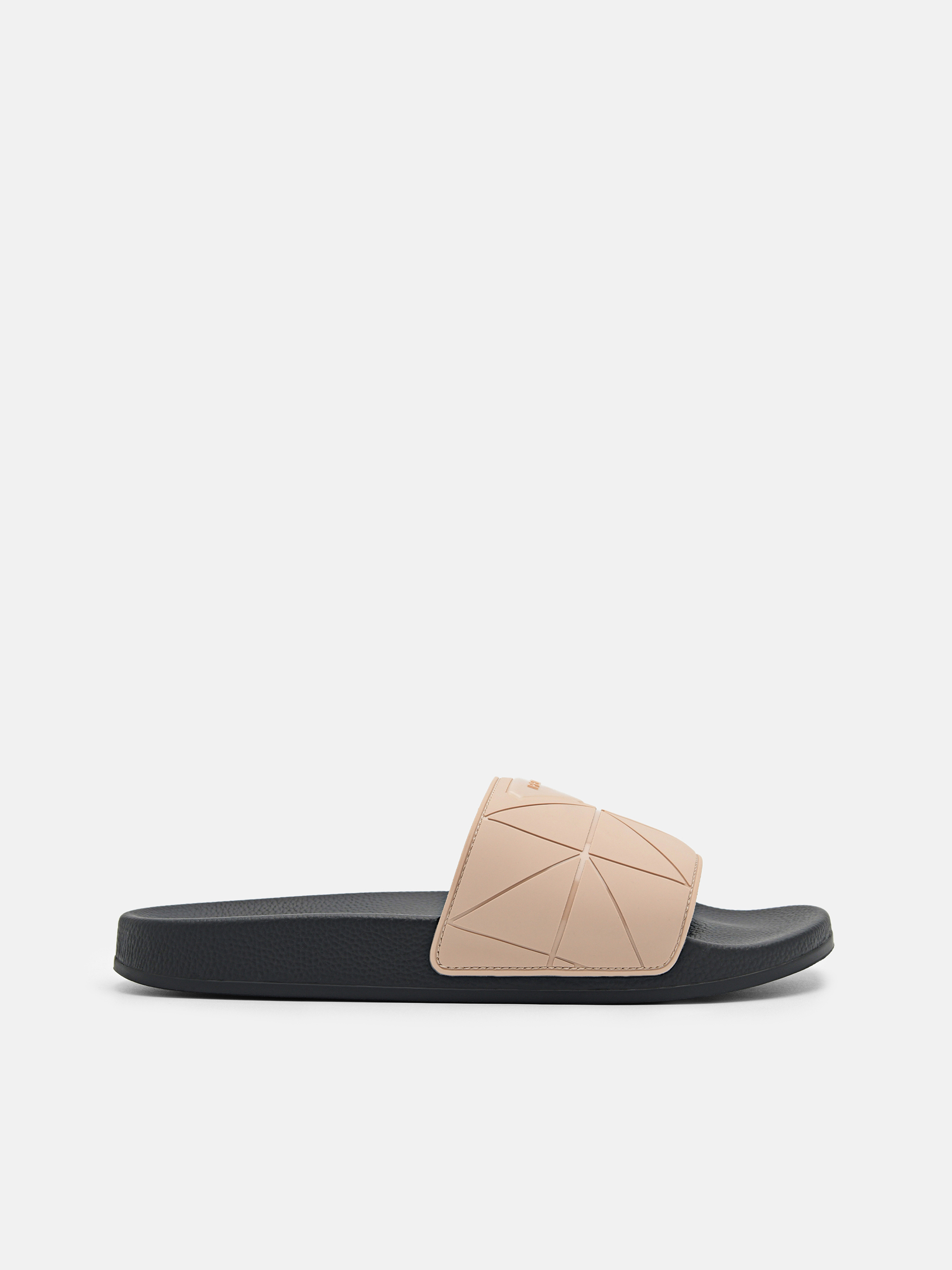 Taupe Slide Sandals in Pixel - PEDRO MY