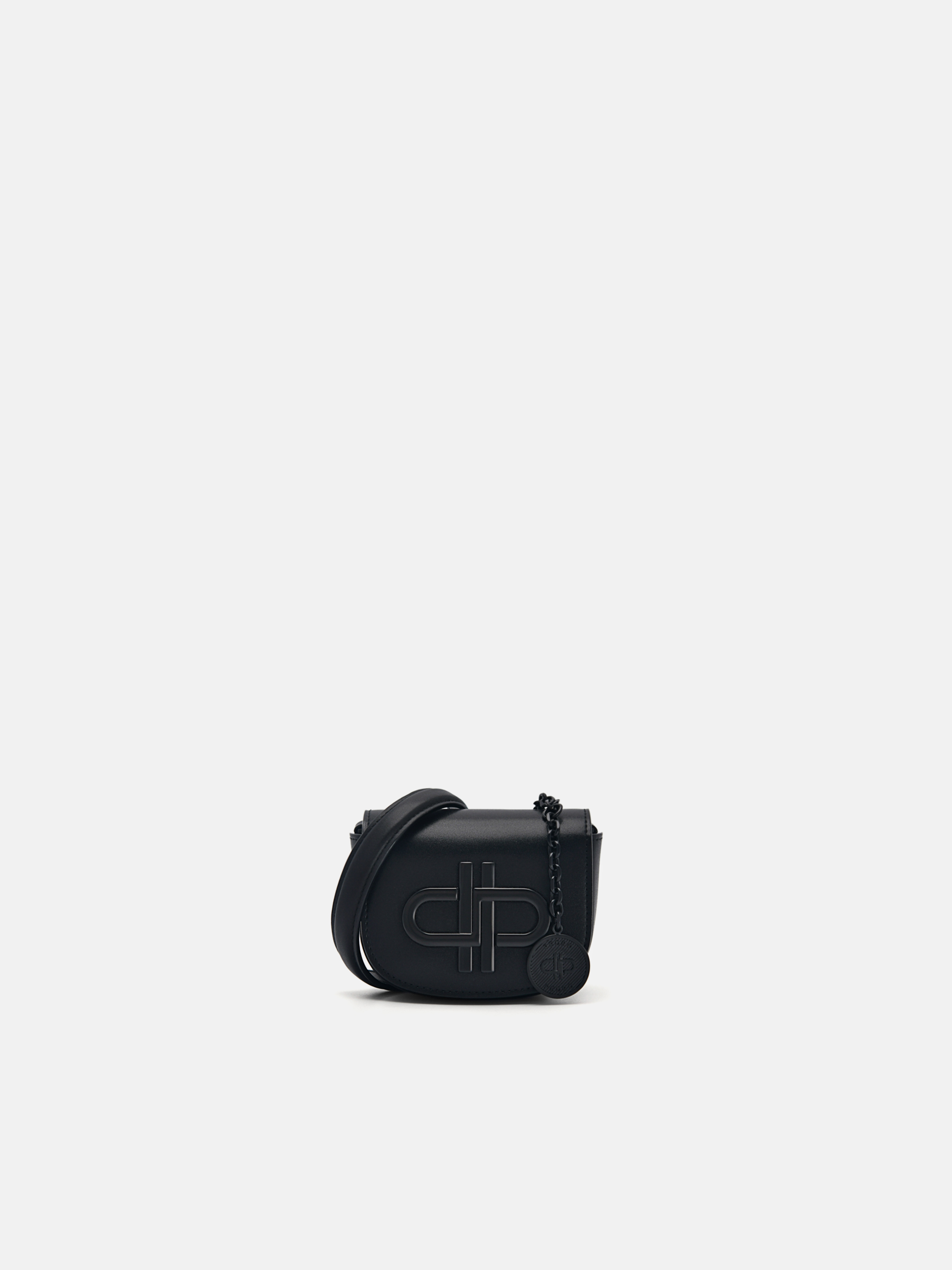 Black PEDRO Icon Leather Micro Sling Pouch | PEDRO UK
