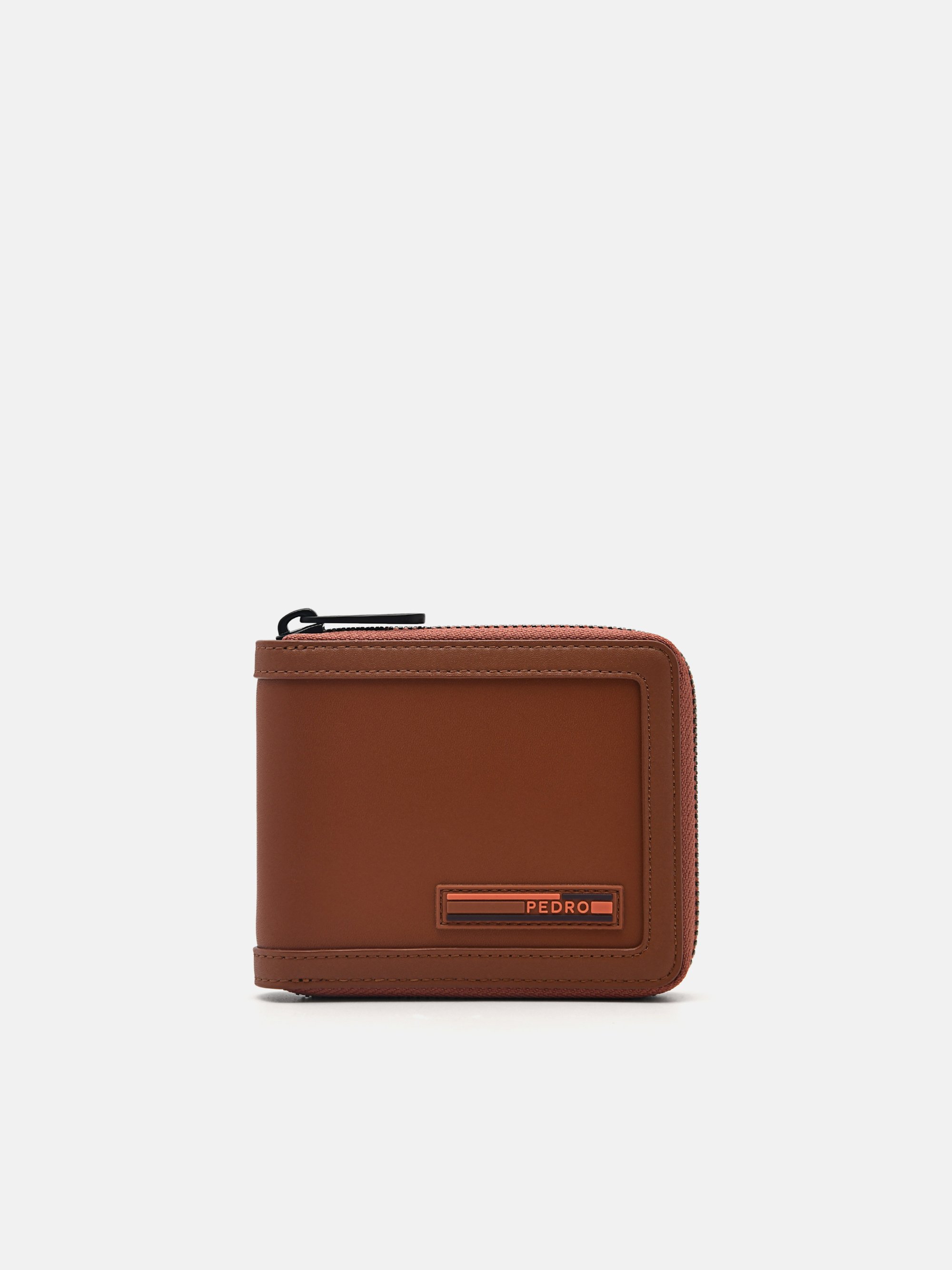 Leather Bi-Fold Zip-Around Wallet with Coin Pouch - PEDRO AU