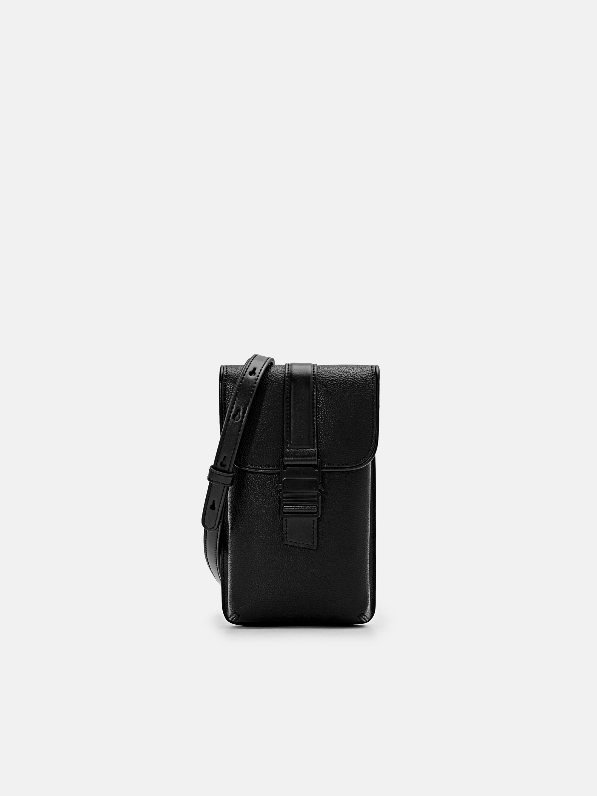 Black Kane Leather Phone Pouch - PEDRO International