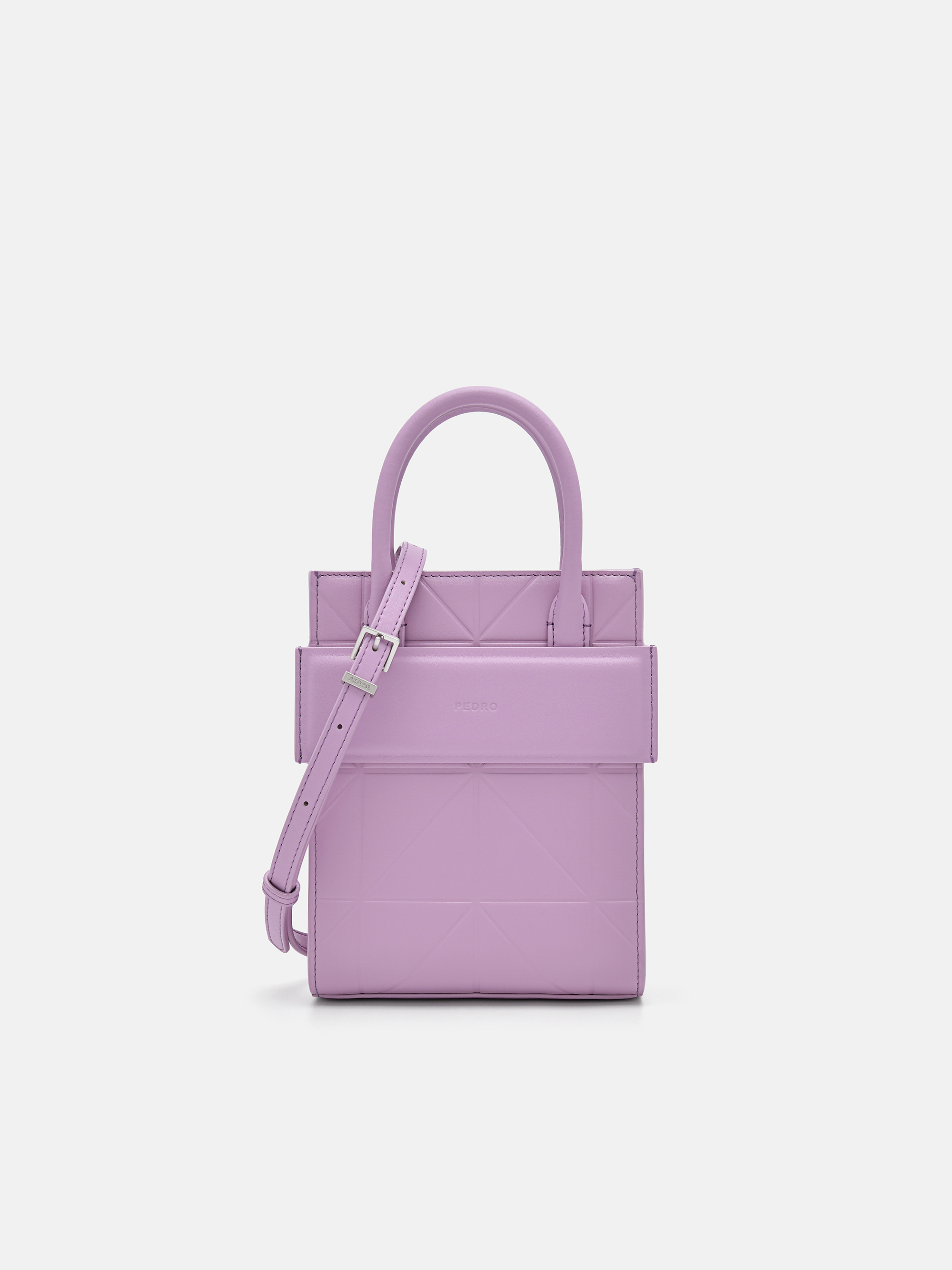 Purple PEDRO Studio Leather Phone Pouch in Pixel - PEDRO TH