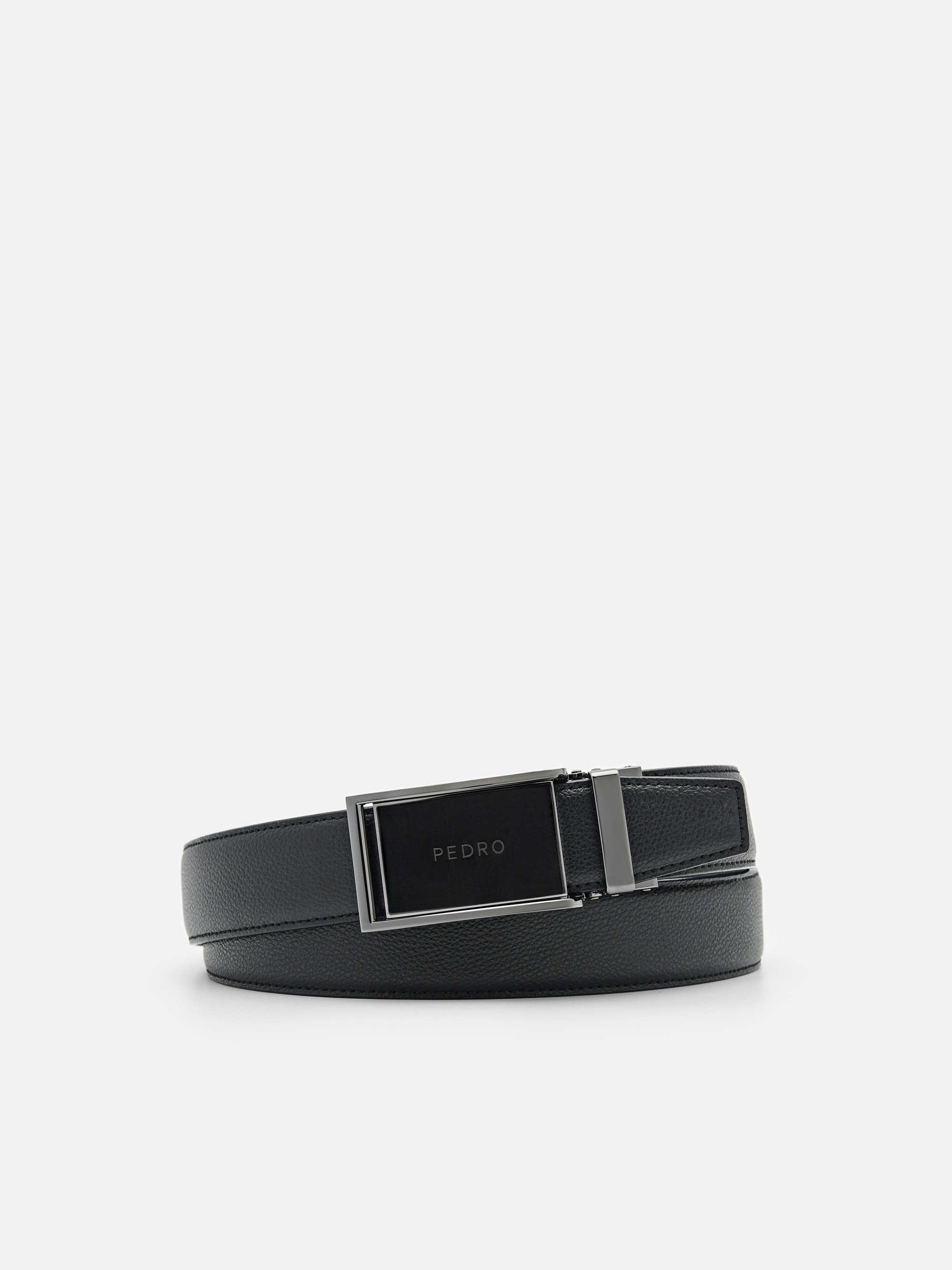 Black Leather Automatic Belt - PEDRO TW