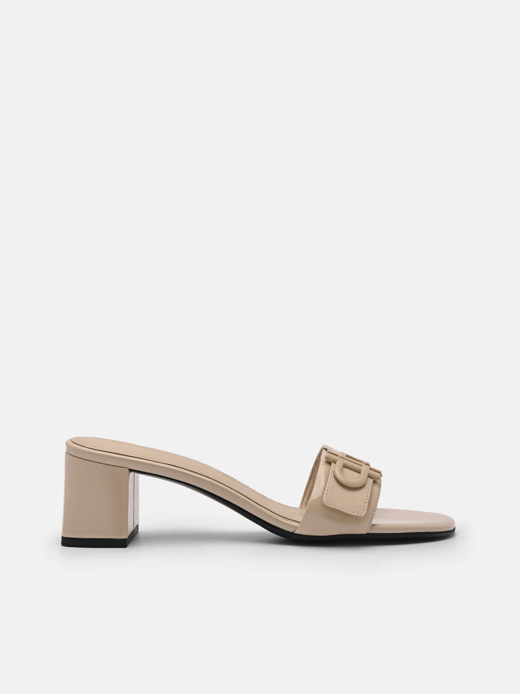 Sand PEDRO Icon Leather Heel Sandals - PEDRO SG