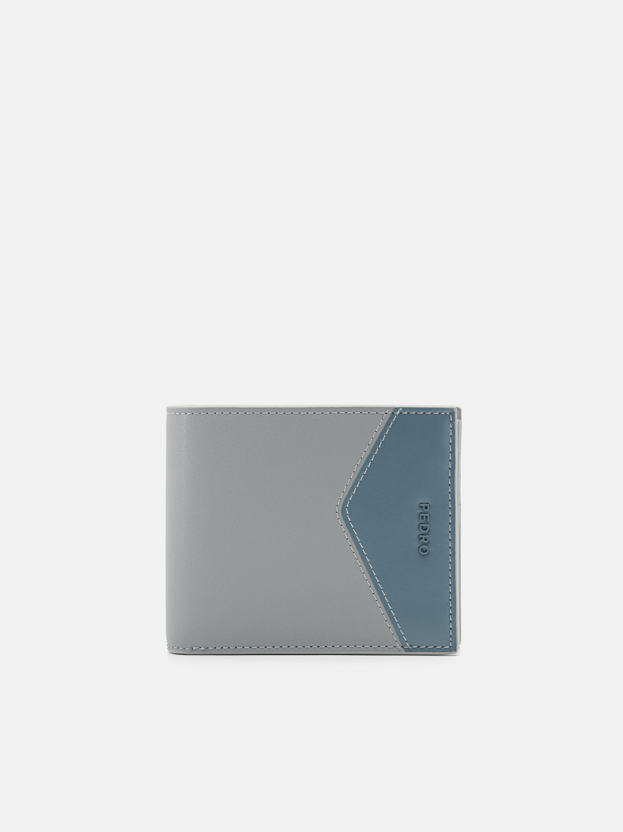 Light Grey Leather Bi-Fold Flip Wallet - PEDRO MY