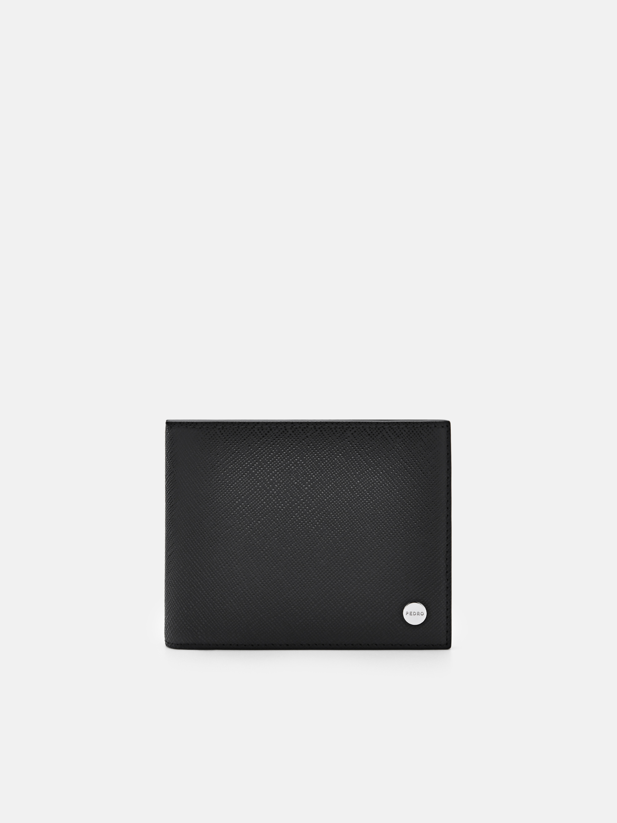 Leather Bi-Fold Wallet with Insert - Black - PEDRO SG