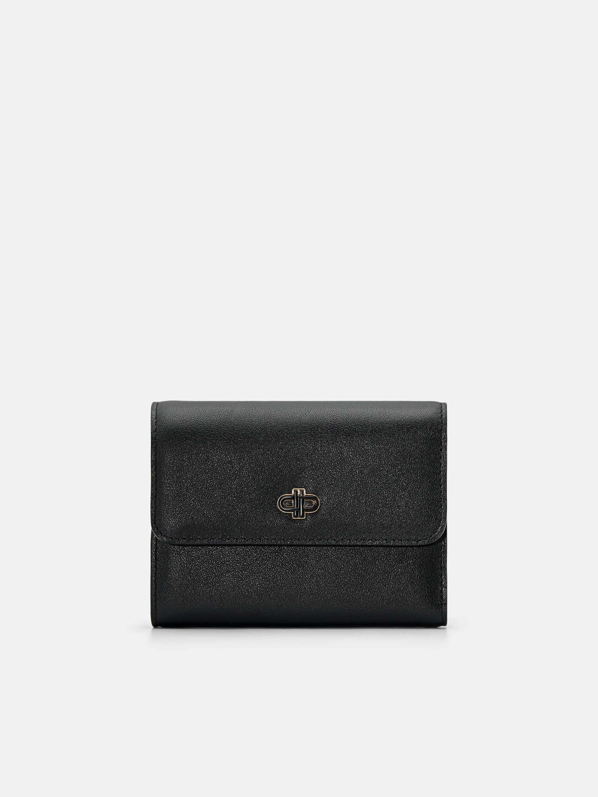 Black Leather Tri-Fold Wallet - PEDRO SG