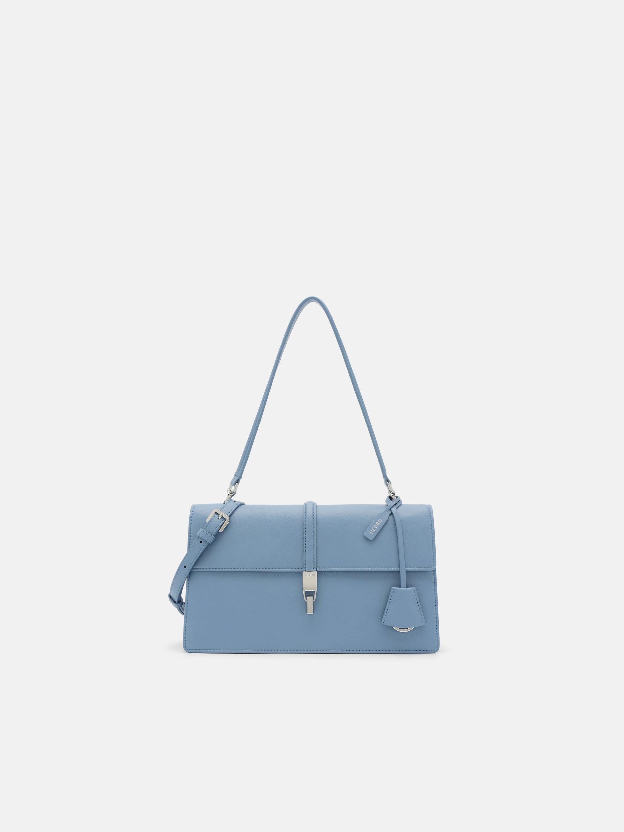 Slate Blue Hitch Flap Shoulder Bag - PEDRO AE