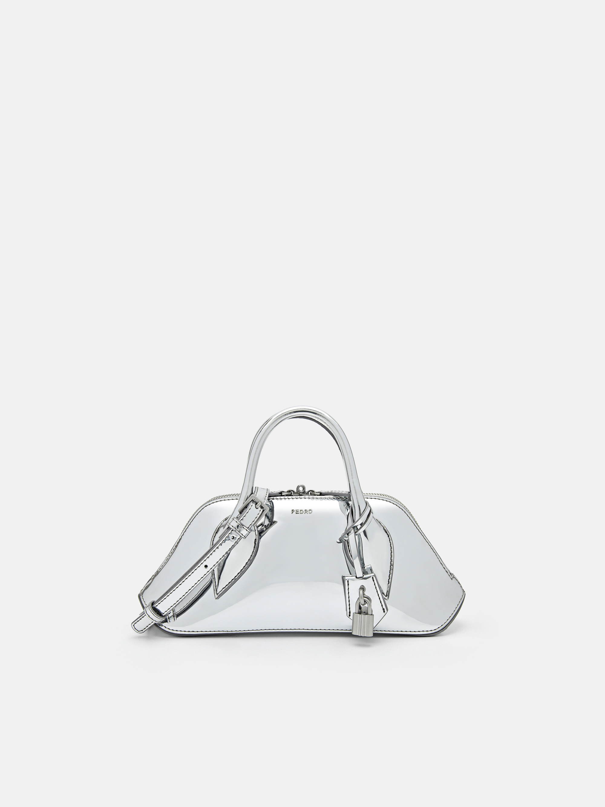 Silver Trapezoid Handbag - PEDRO International