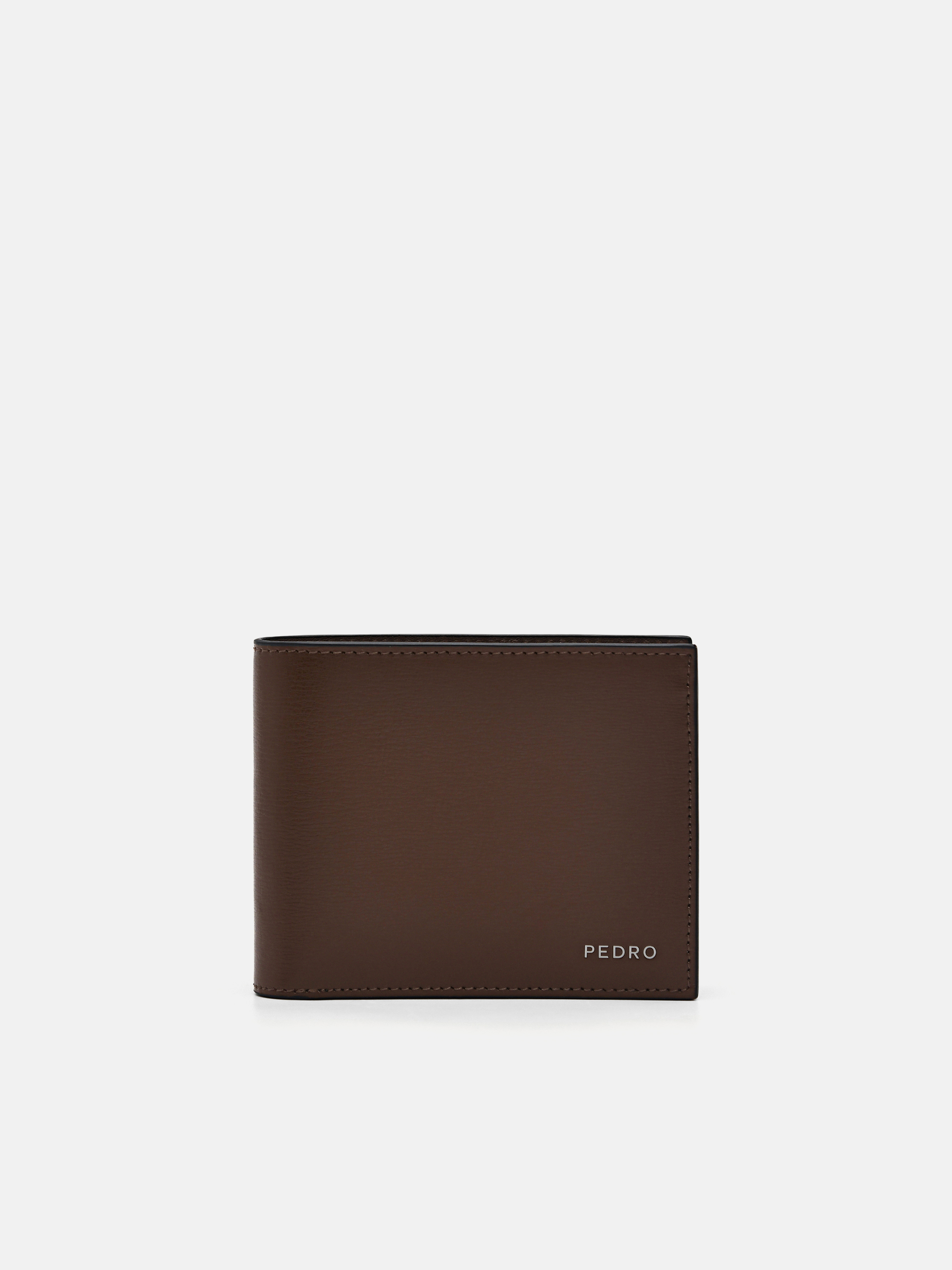 Brown Leather Bi-Fold Coin Wallet - PEDRO OM