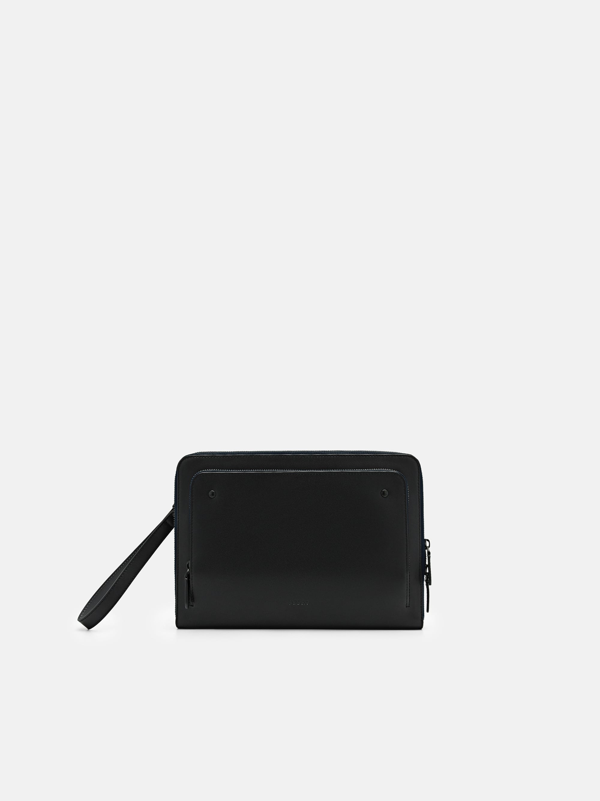 Black Leather Clutch Bag - PEDRO HK