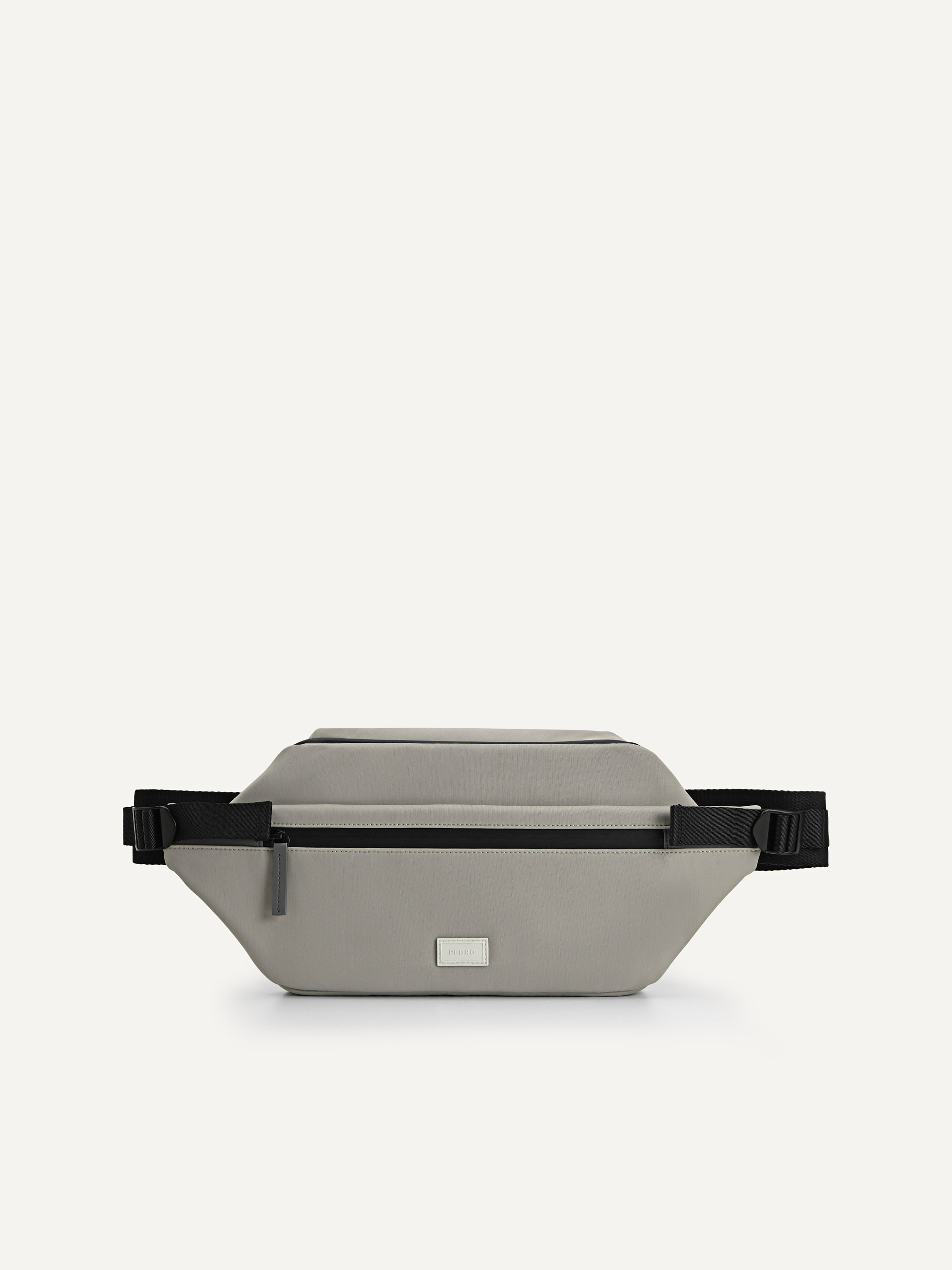 Grey Knitted Monochrome Sling Pouch - PEDRO TH