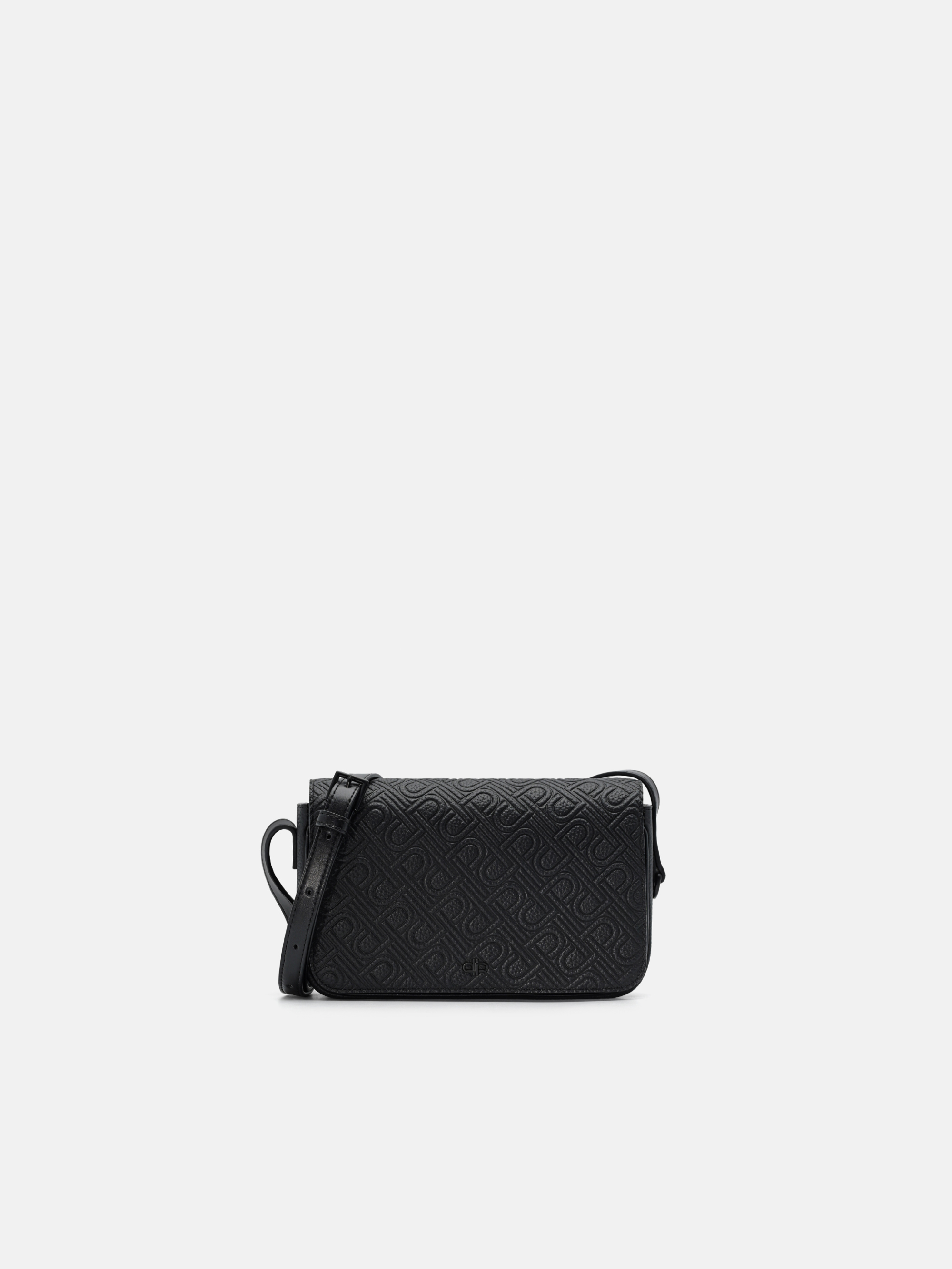 Black Embossed Leather Pouch - PEDRO PH