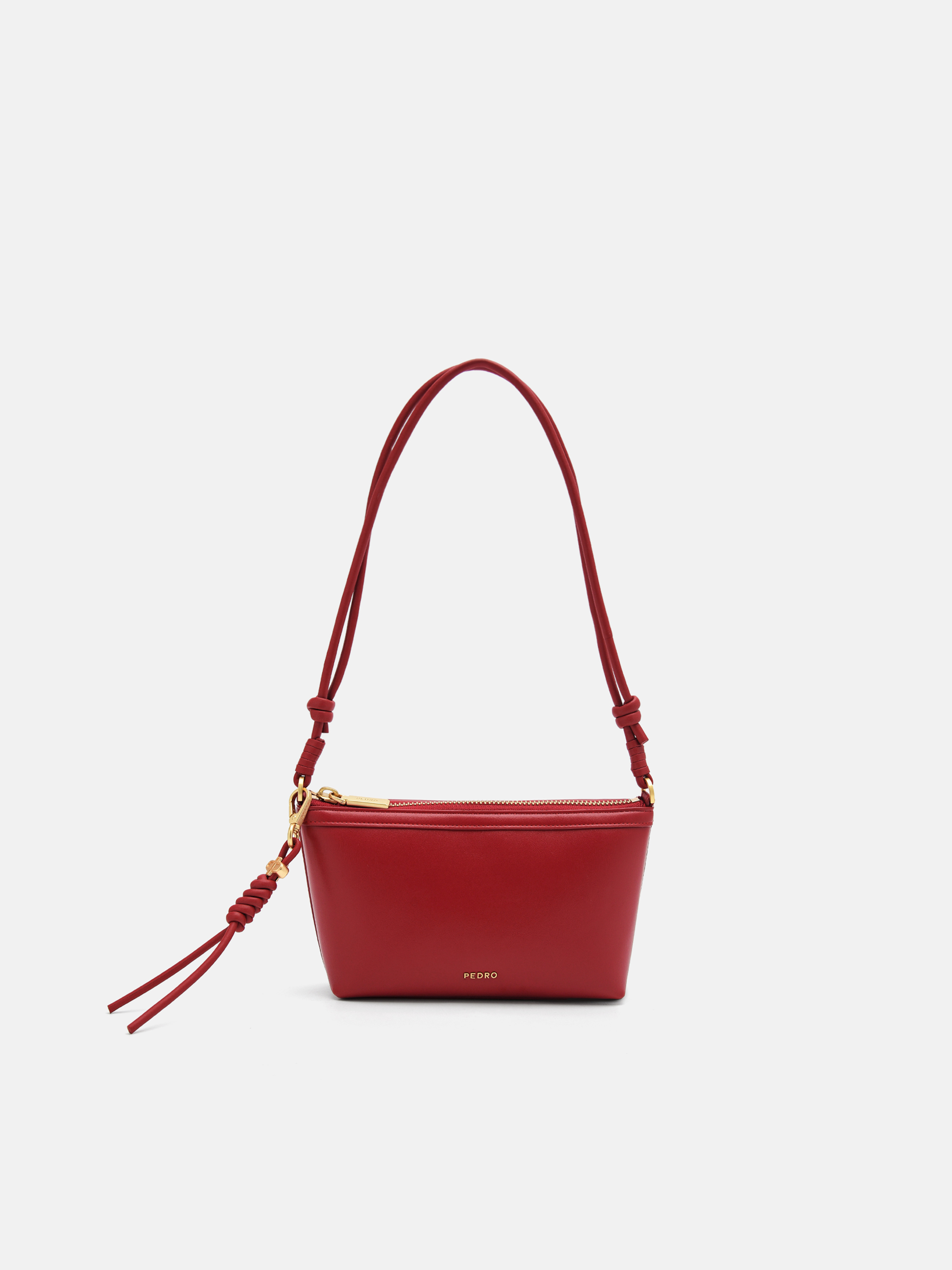 Red Braided Knot Padded Pouch | PEDRO UK