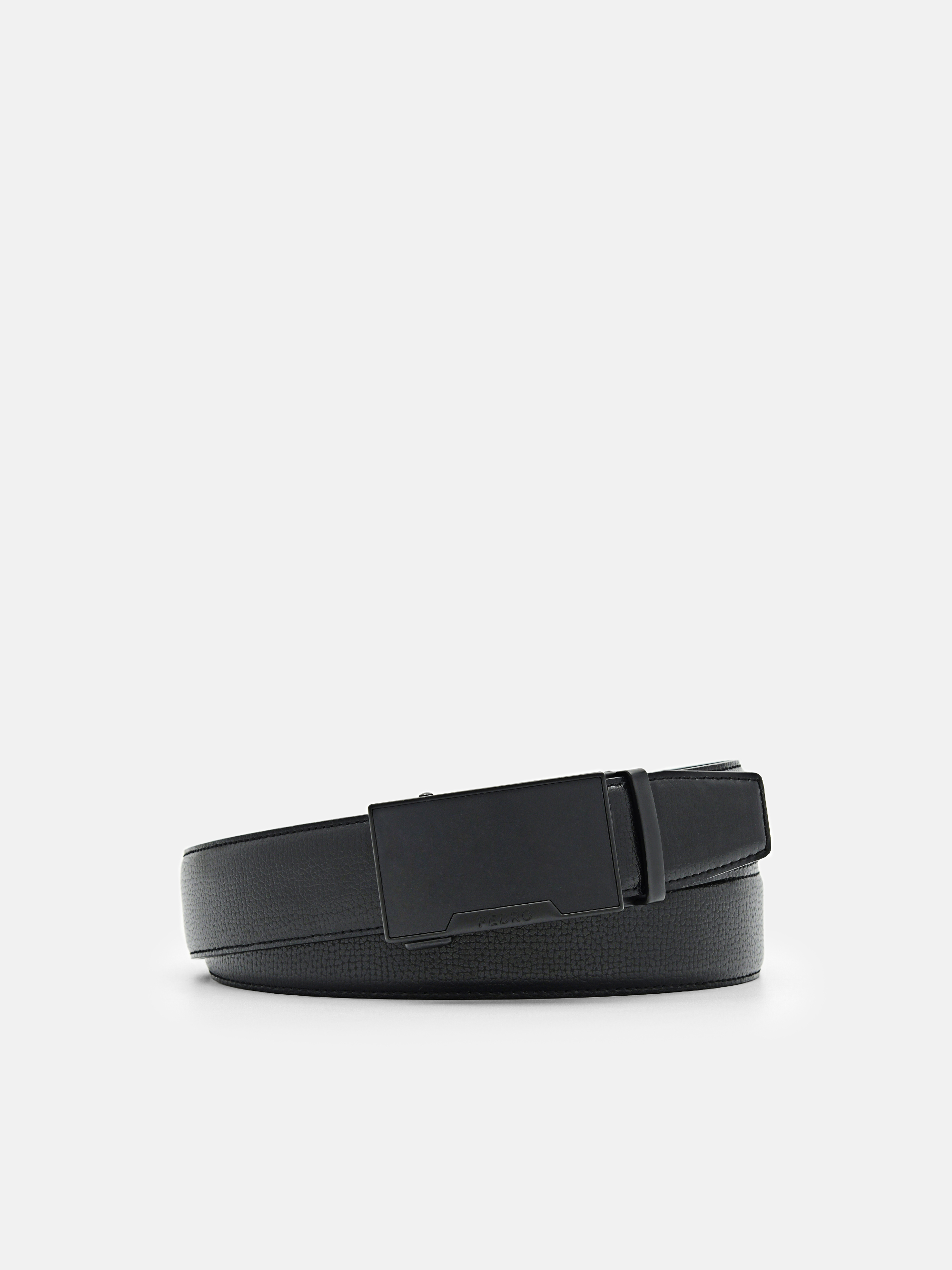 Black Leather Automatic Belt - PEDRO PH