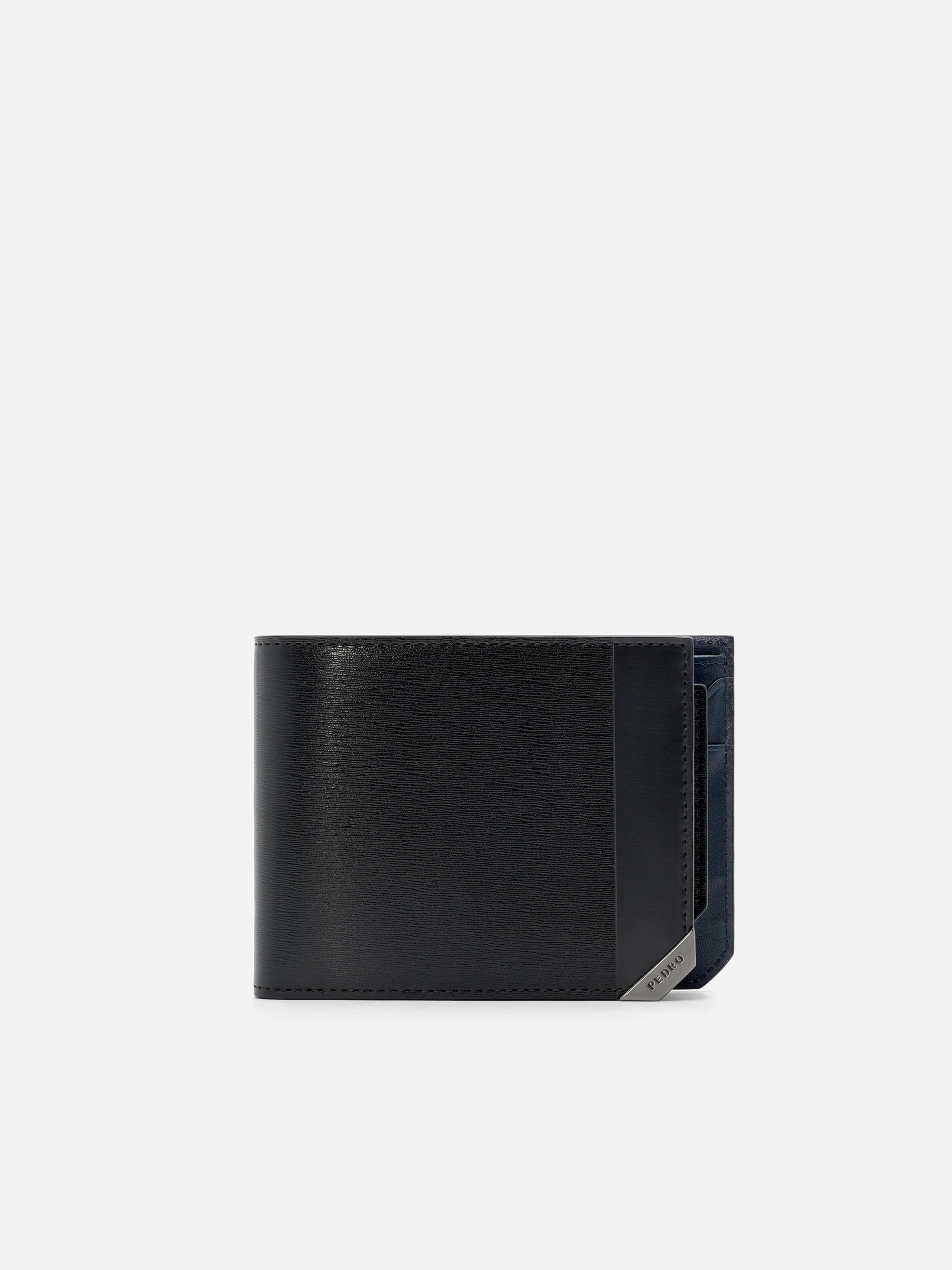 Black Leather Bi-Fold Wallet with Insert - PEDRO PH