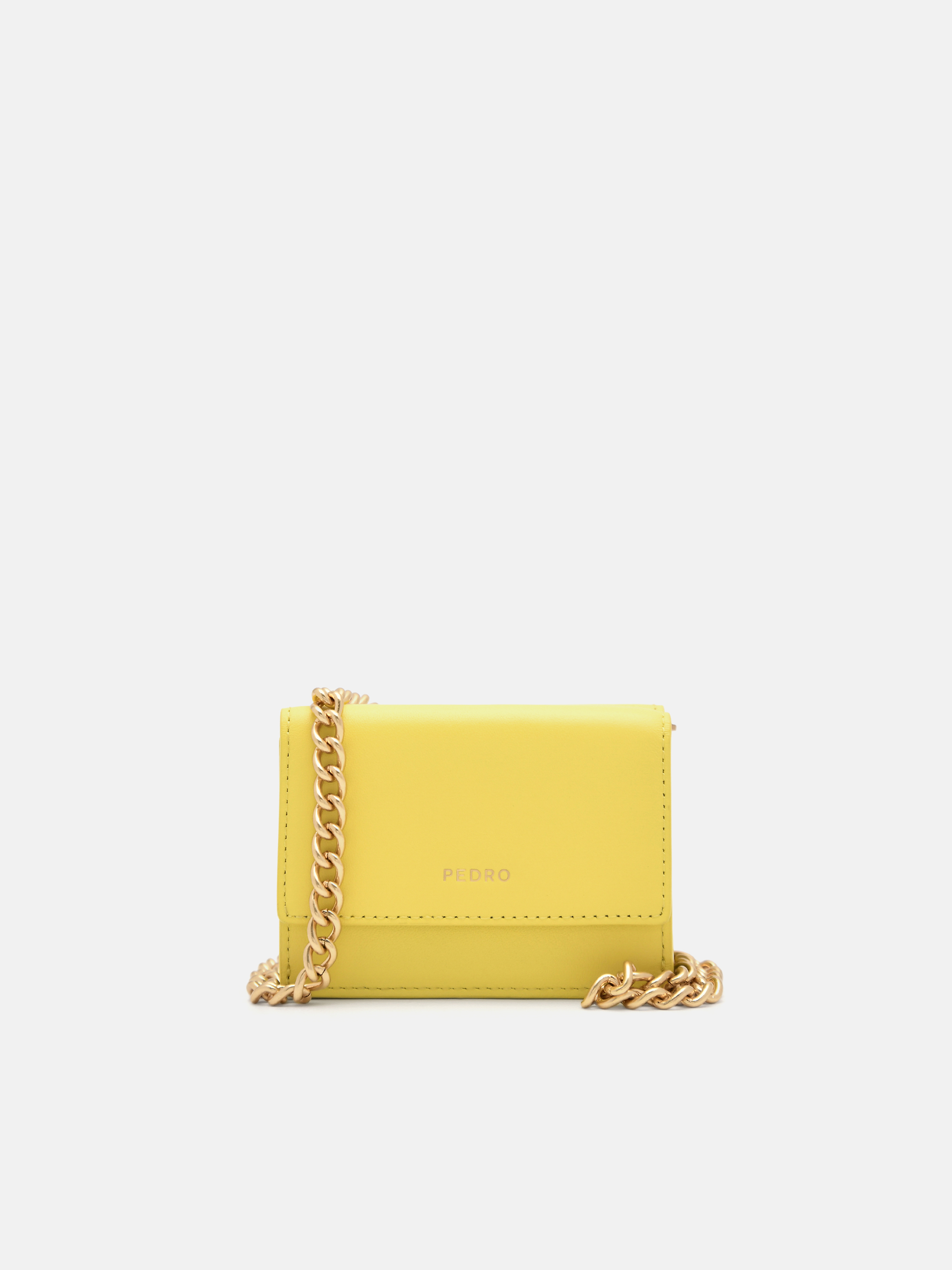 Yellow Leather Tri-Fold Wallet - PEDRO International