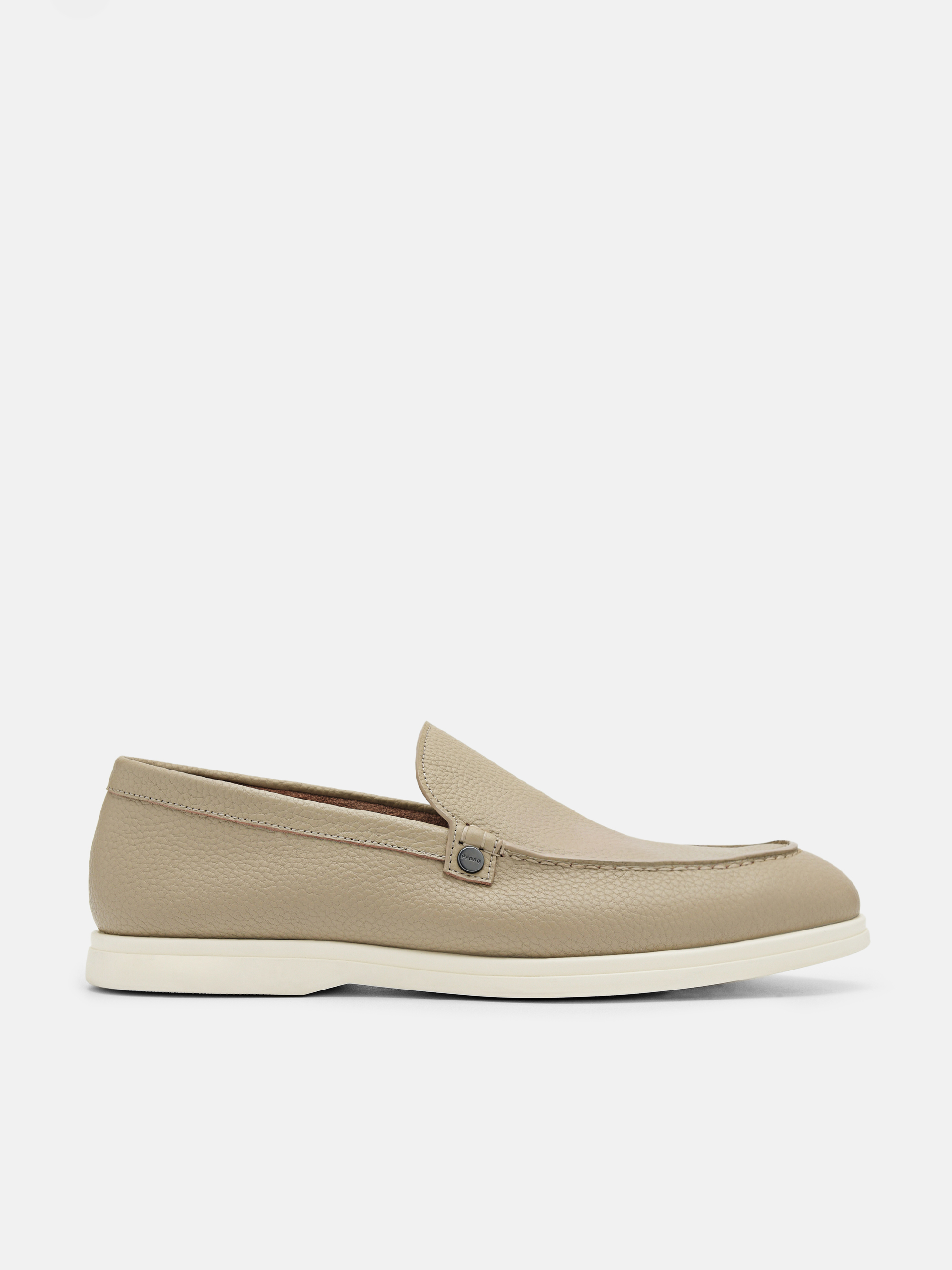 Taupe Oliver Leather Loafers - PEDRO International