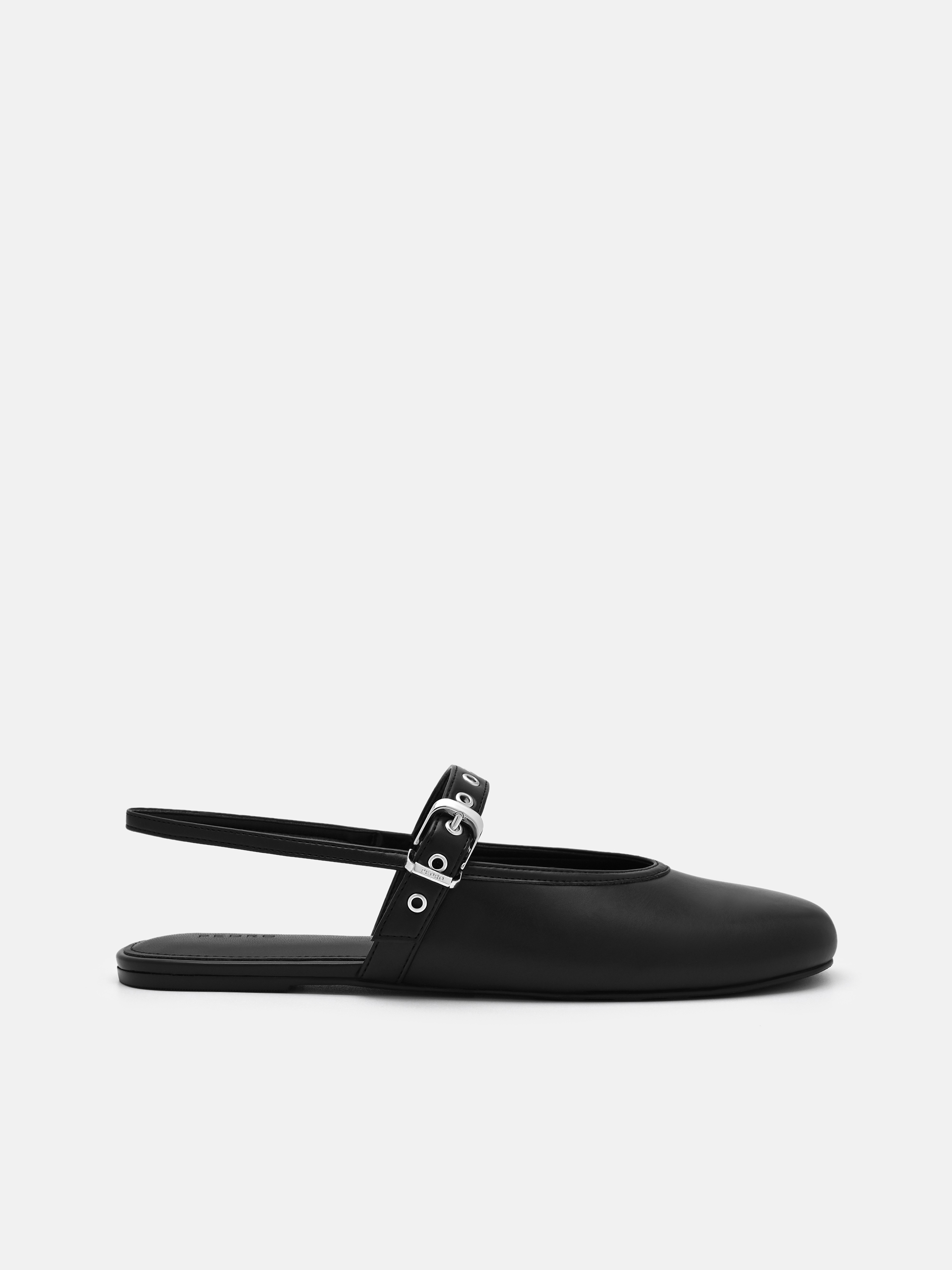 Black Agnes Ballerina Flats - PEDRO TW