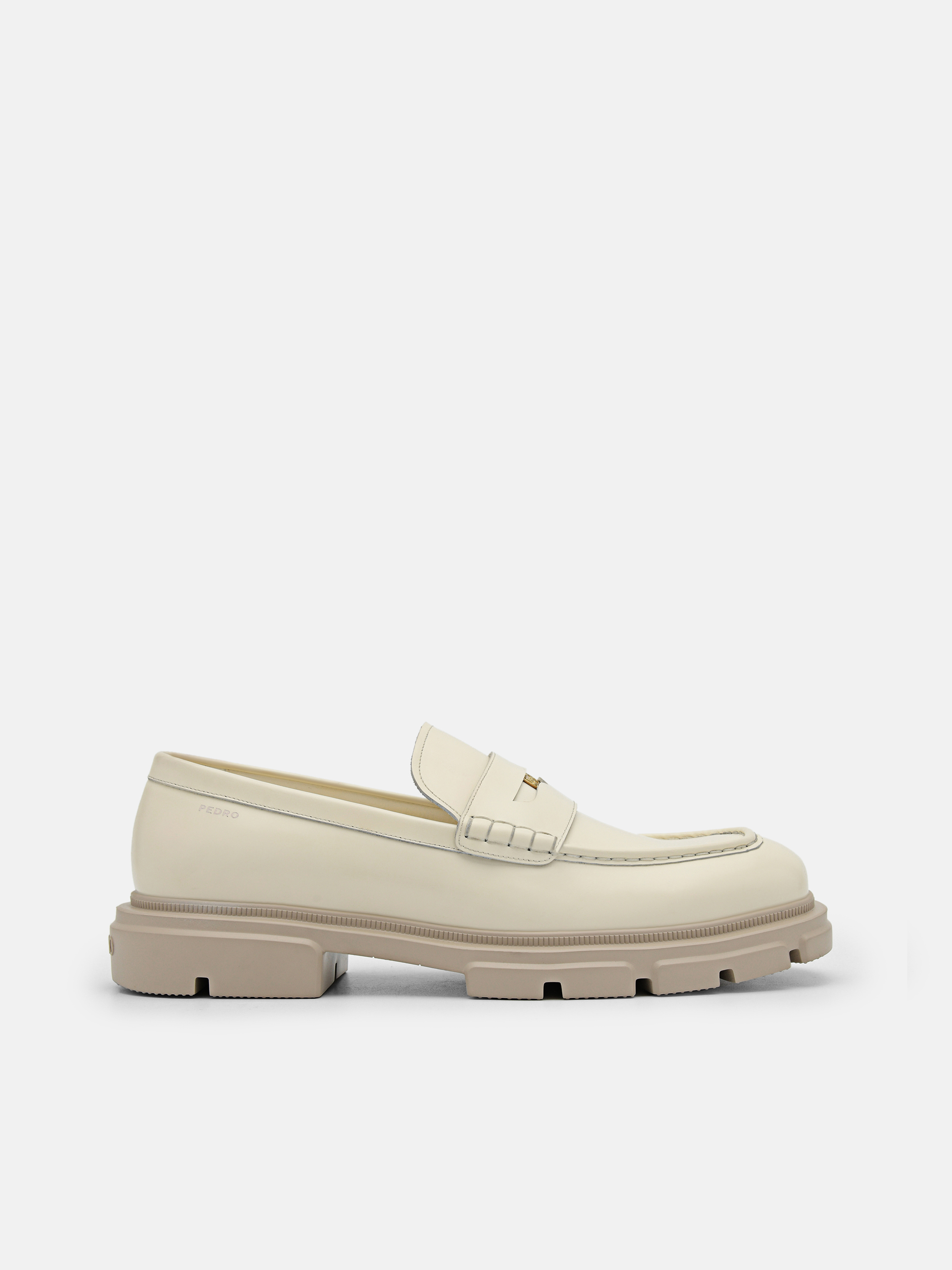 Chalk Men's Ellis Leather Loafers - PEDRO EU