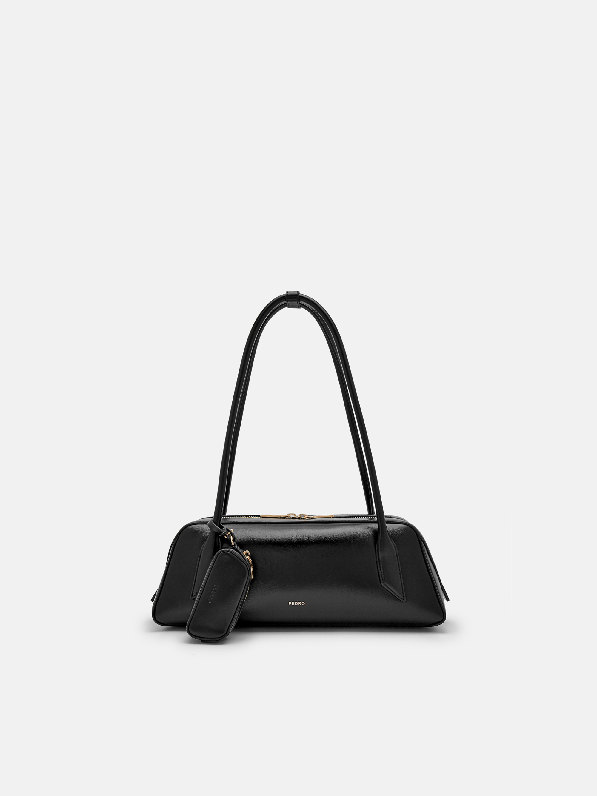 Black Serif Shoulder Bag | PEDRO UK