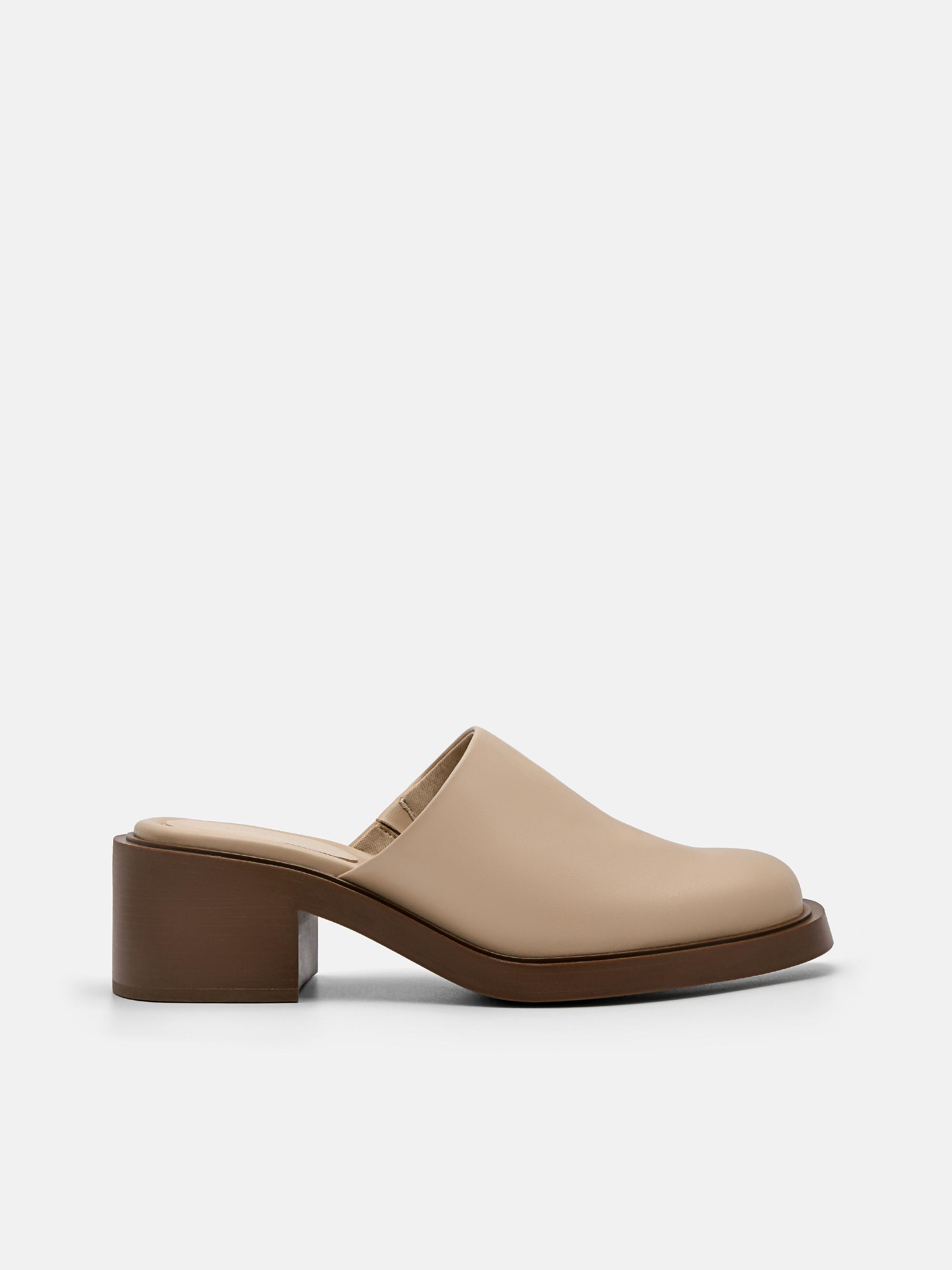 Beige Lali Heel Mules - PEDRO CA