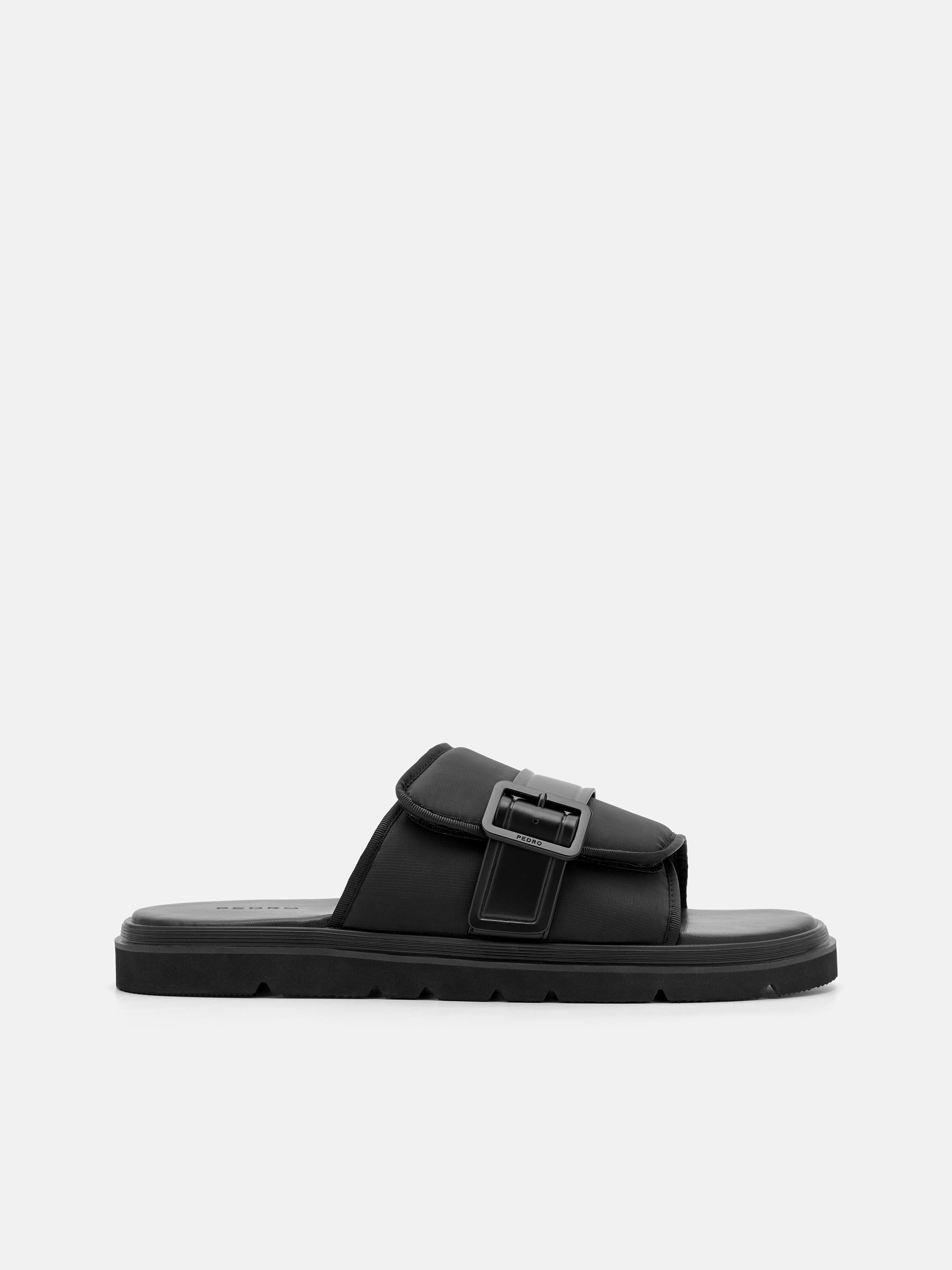 Fabric Slide Sandals black - PEDRO VN