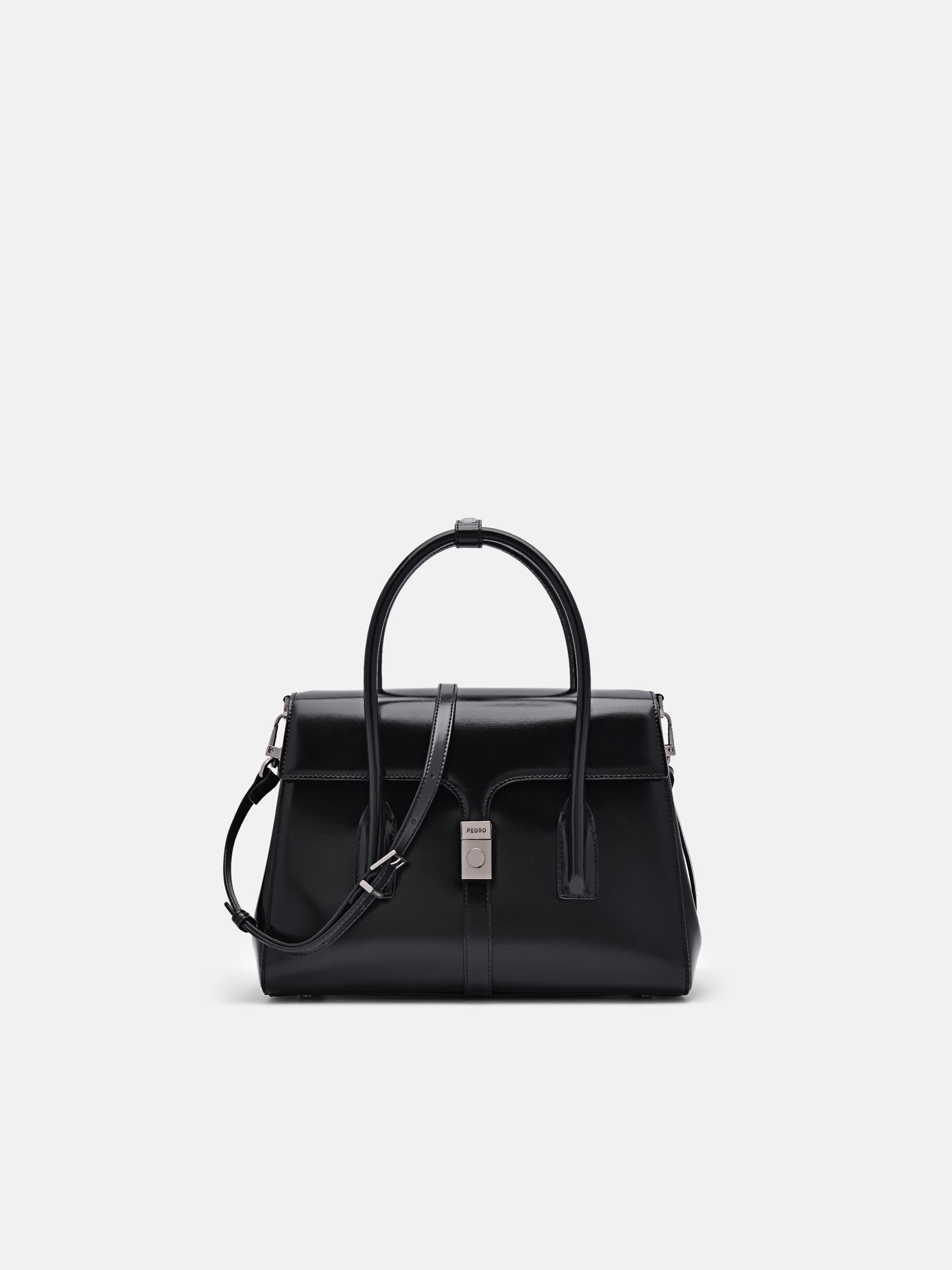 Black PEDRO Studio Farida Leather Handbag - PEDRO VN